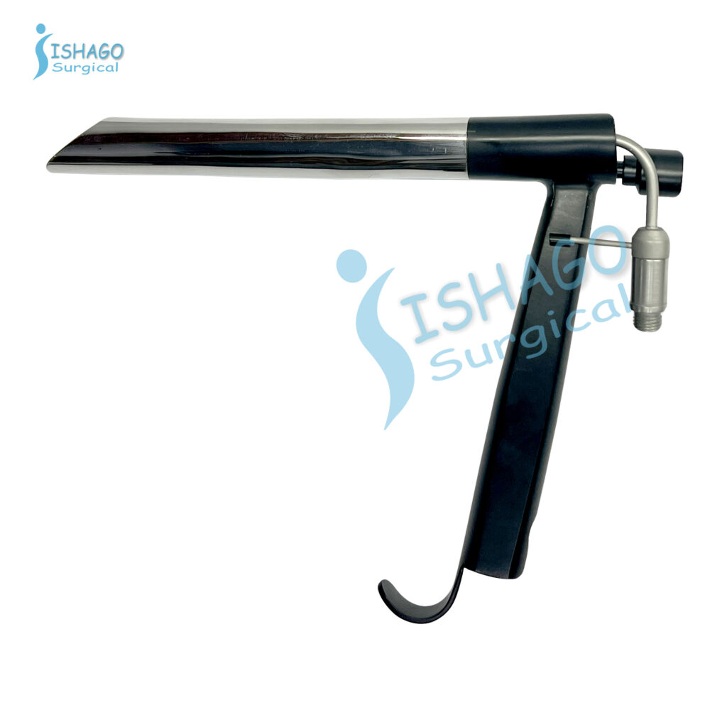 ENT Optical Fiber Self Retaining Direct Laryngoscopes with Chest Rod ...