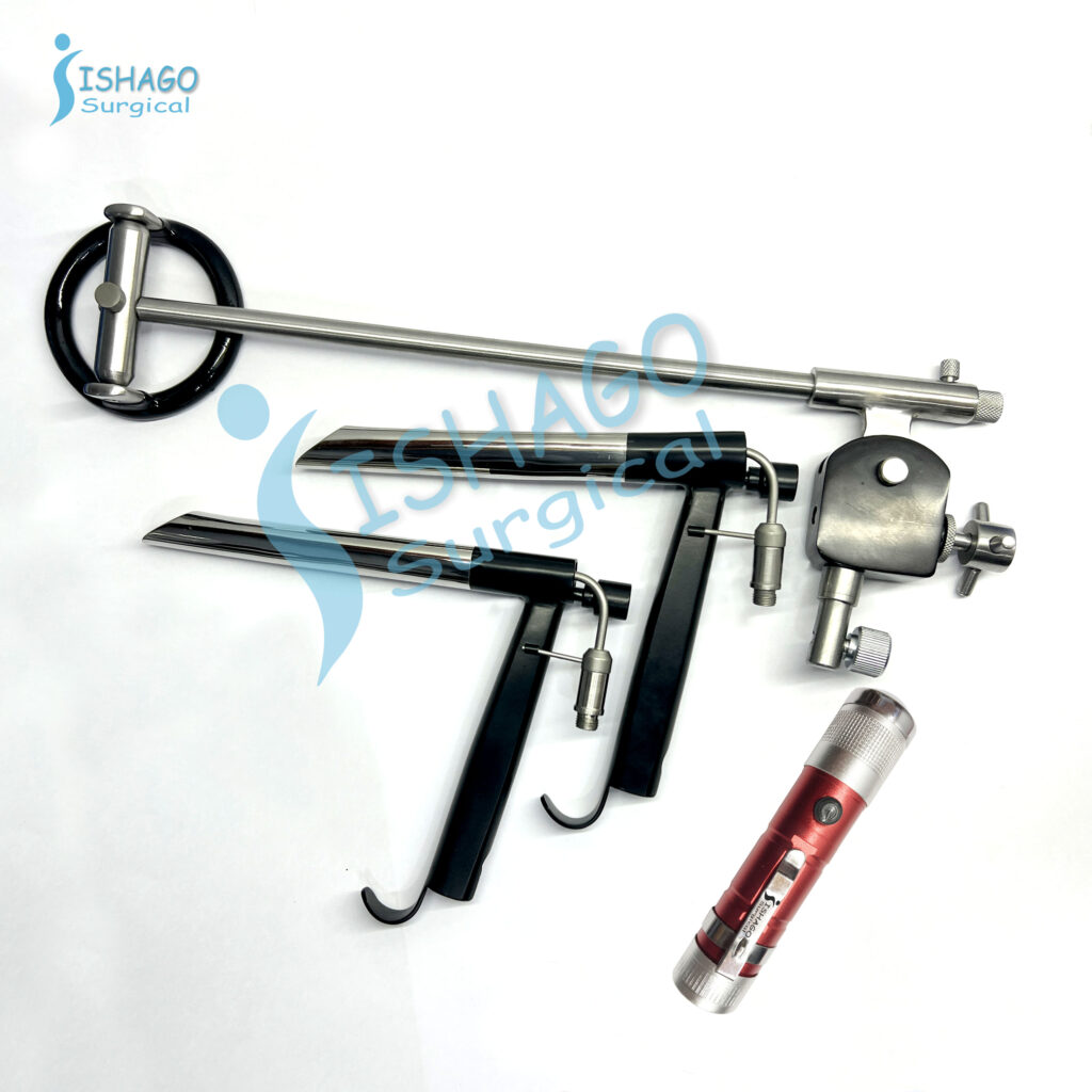 ENT Optical Fiber Self Retaining Direct Laryngoscopes with Chest Rod ...