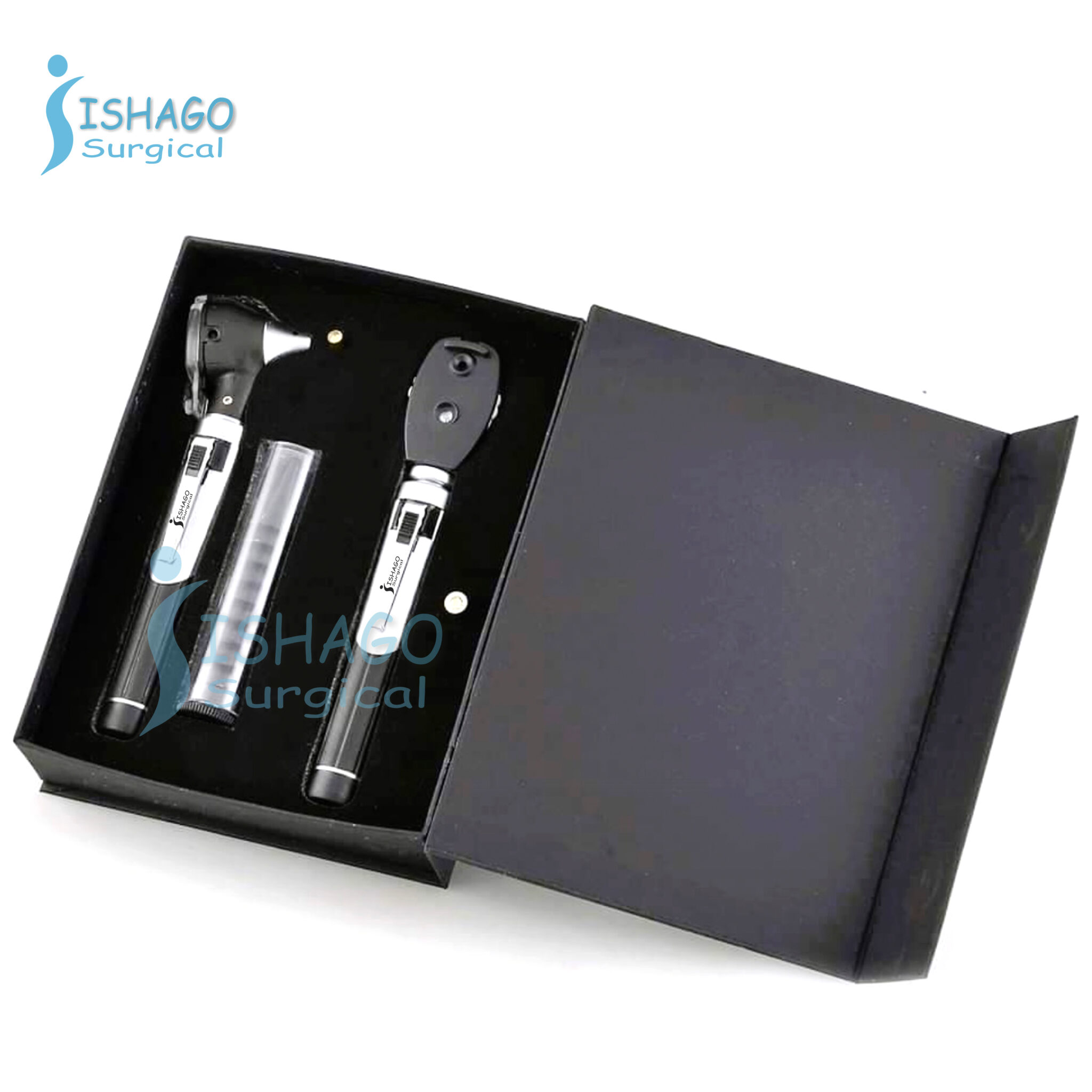 Fiber Optic Otoscope and Five Aperture Ophthalmoscope Set ENT ...
